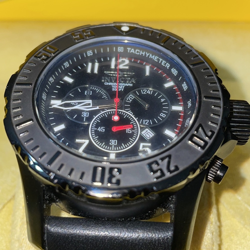 Invicta Chronograph Gunmetal Ion-Plated Watch - Gem